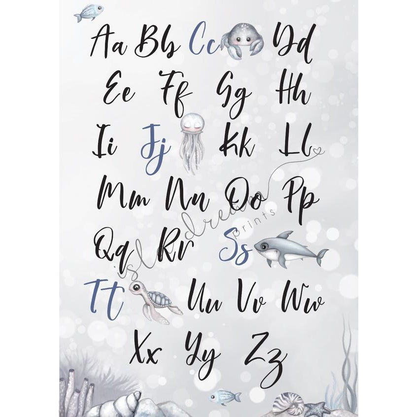 Nautical Alphabet Poster– Tommy & Milly